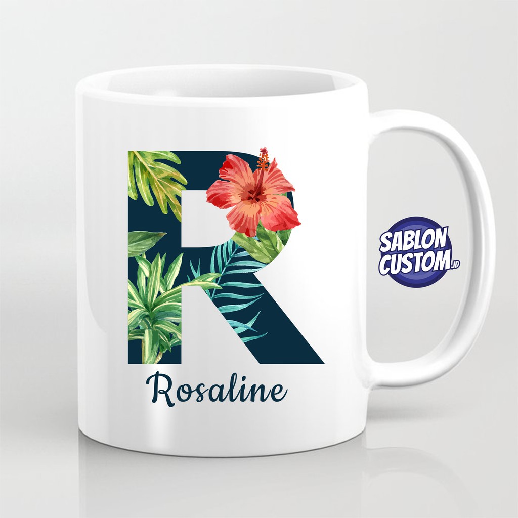 Jual CUSTOM MUG NAMA / MUG CUSTOM NAMA / gelas bunga / hadiah souvenir ...