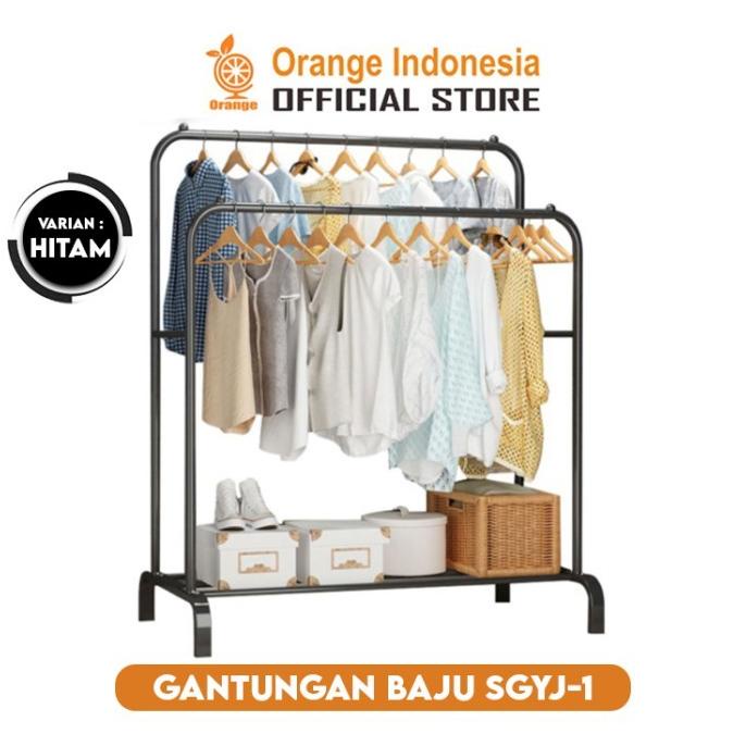 Jual Stand Hanger Besi Double Butik Rak Gantungan Baju Besi Pakaian 2 ...