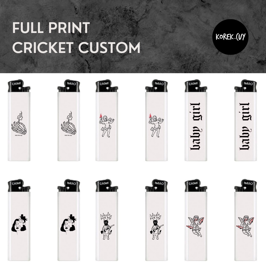 Jual KOREK API CUSTOM / KOREK GAS / STIKER - WHITE THEME | Shopee Indonesia