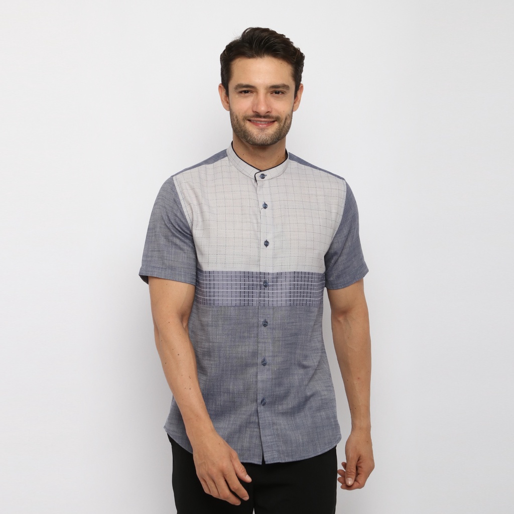 Jual EDWIN JEANS - BAHR NAVY Kemeja Koko Lengan Pendek Pria Baju Muslim ...