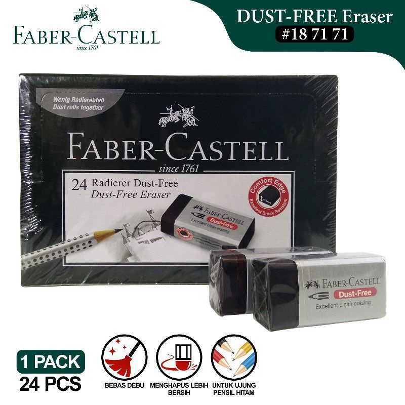 Jual Penghapus Faber Castlle Kecil / Hitam / (1pak) | Shopee Indonesia