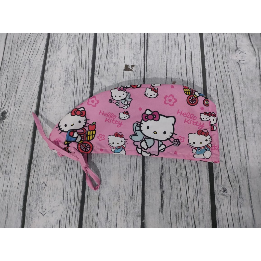 Jual Headcap Motif Hello Kitty / headcap bedah / headcaptain dokter ...