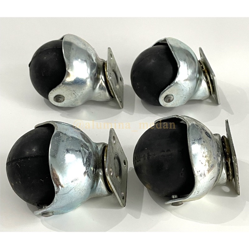 Jual Roda caster bulat / Roda Castle Bulat / 2 inch rubber etalase ...