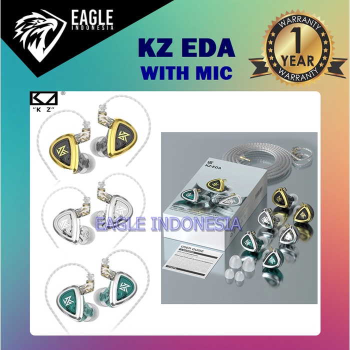 Jual KZ EDA 3 Earphone in 1 Box In Ear Earphone with MIC - 3 in 1 | Shopee Indonesia