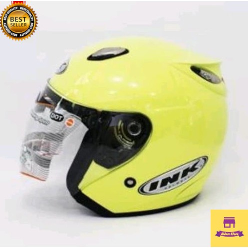 Jual Helm BEST1 INK Centro Half Face kuning lemon SNI keren terbaru ...