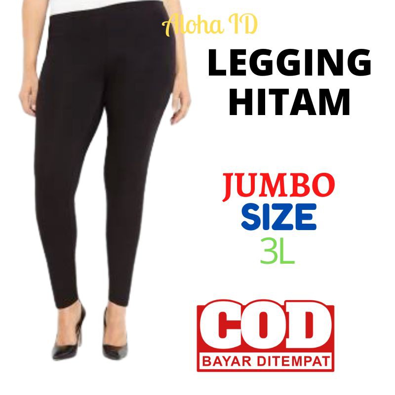 Jual Legging Wanita HITAM polos UKURAN 3L Panjang Yoga Gym Fitness ...
