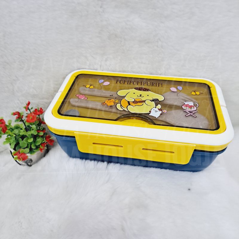 Jual Lunch Box Pompompurin Kuning Tempat Makan Plastik Pompompurin ...
