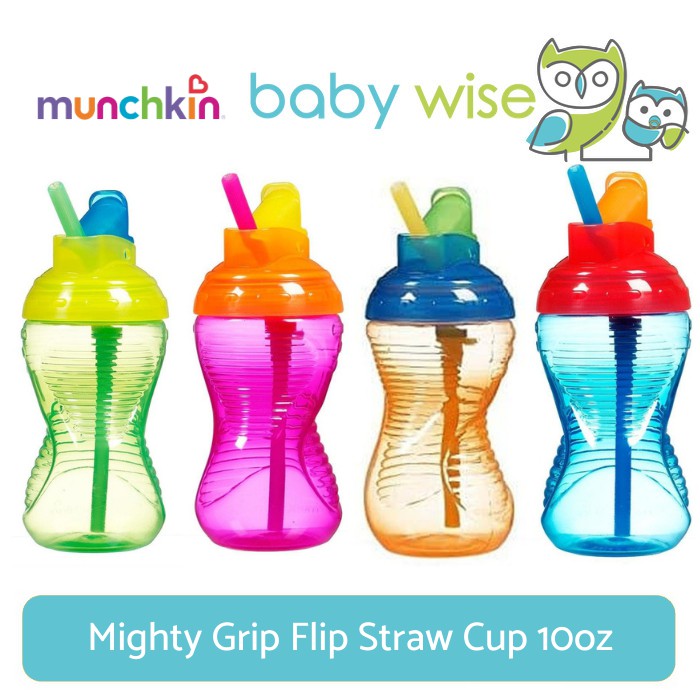 Jual Munchkin Mighty Grip Flip Straw Cup 10oz | Shopee Indonesia