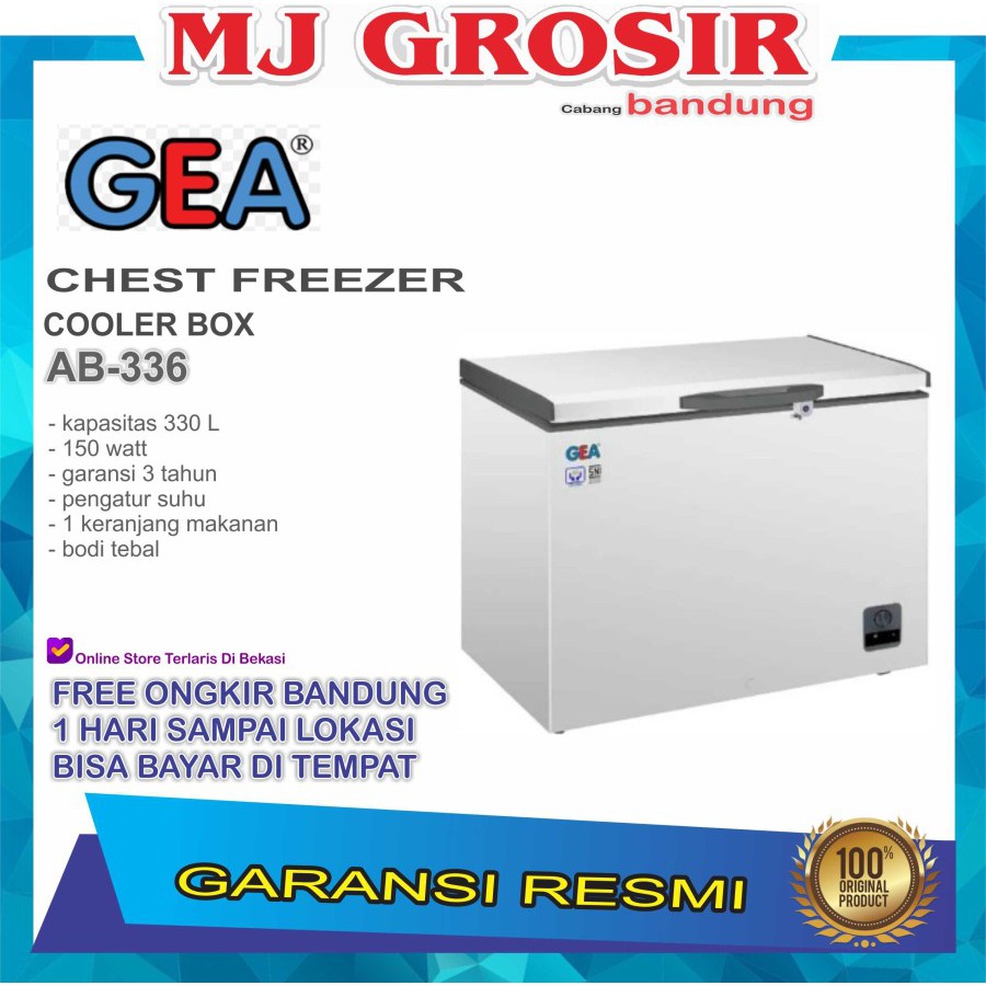 Jual GEA AB 336 R CHEST FREEZER BOX 330 L LEMARI PEMBEKU 330 LITER BY ...