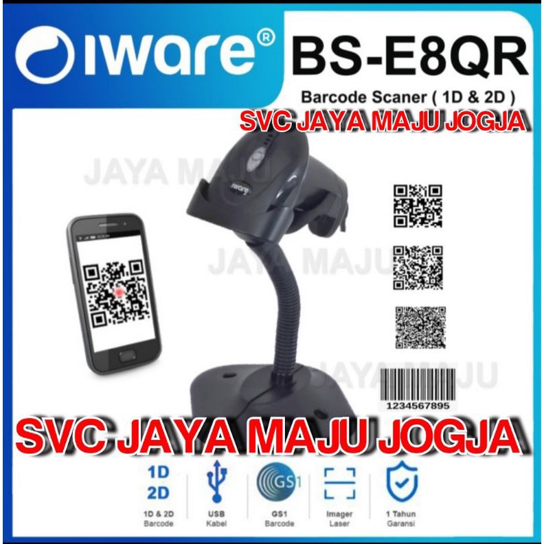 Jual IWARE BS E8QR - USB - 1D 2D || BARCODE SCANNER - CMOS AREA IMAGER ...