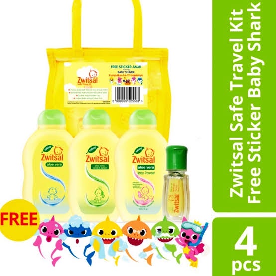 Jual ZWITSAL Safe Travel Kit + baby shark ( Zwitsal Mini Travel Pack ...