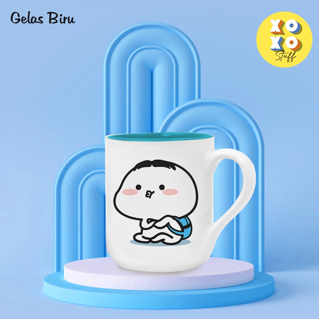 Jual Mug Warna - Pentol Quby / Tsum-tsum - custom Nama / Ucapan (46 ...