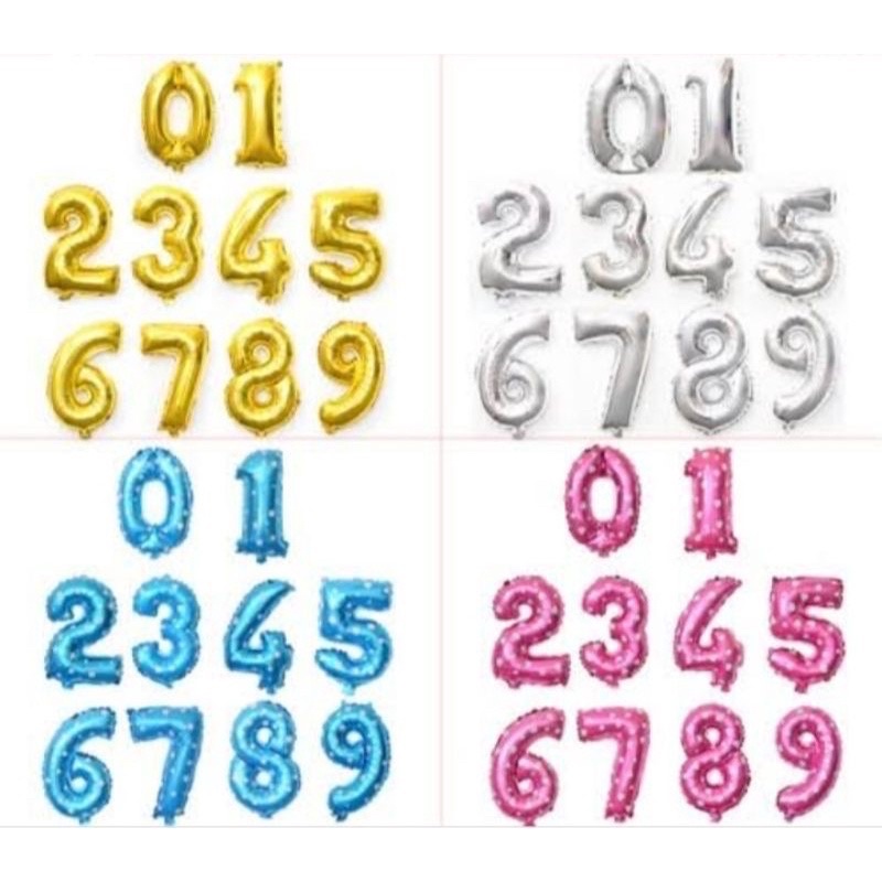 Jual balon angka 40cm | Shopee Indonesia