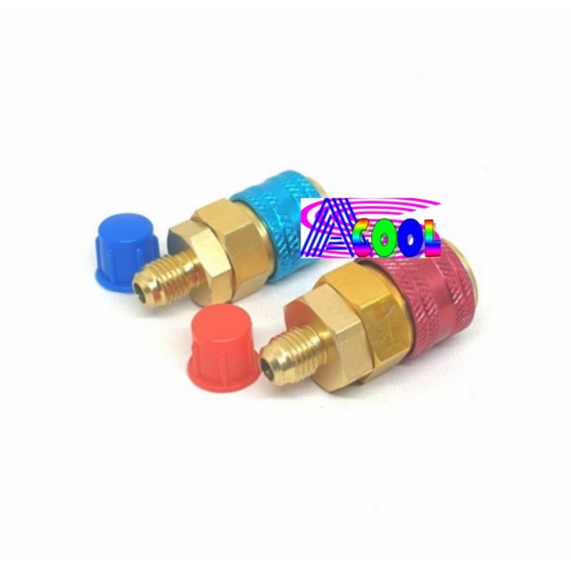 Jual Quick Coupler AC/Nepel Adapter Isi Freon Ac Mobil R134a | Shopee ...