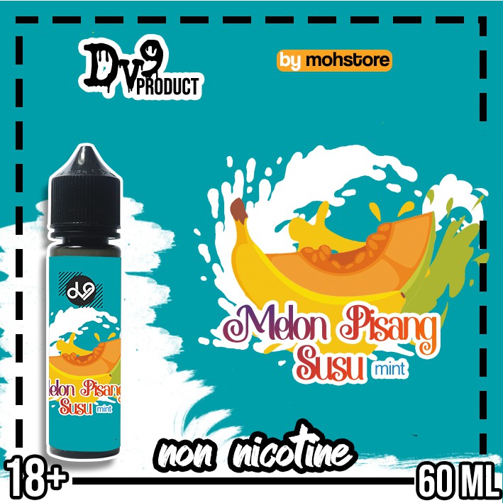 Jual Liquid Non Nicotine Melon Pisang Susu Dv9 60ml Vape | Shopee Indonesia