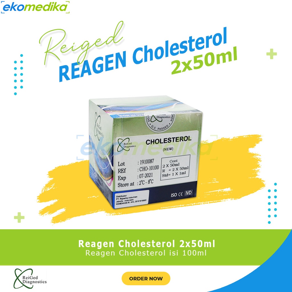 Jual Reagen Kolesterol | Cholesterol Total 2x50ml Reiged Diagnostics ...