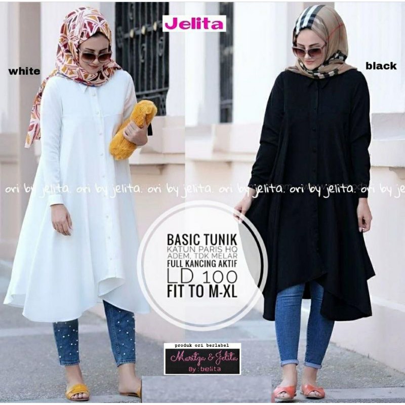 Jual Basic Tunik by Jelita | Shopee Indonesia