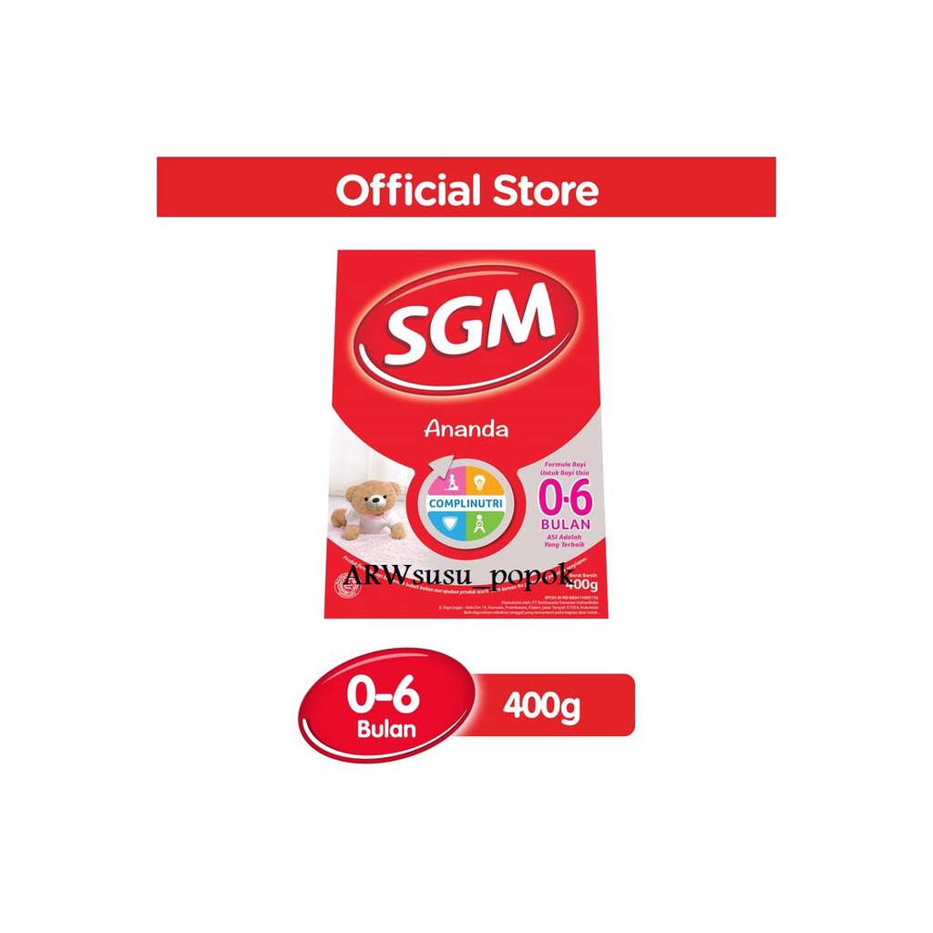 Jual SGM Ananda 0-6 Bulan 400gr | Shopee Indonesia
