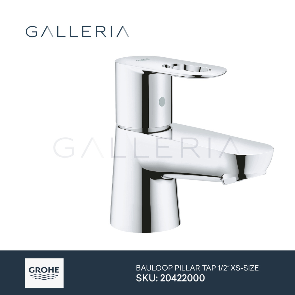 Jual Grohe BauLoop Pillar Tap 1/2" XS Size (COLD ONLY) 20422000 / Grohe ...