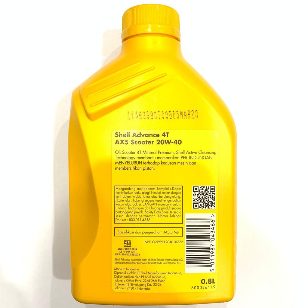Jual OLI SHELL MATIC 20W40 800ML ORIGINAL SHELL | Shopee Indonesia