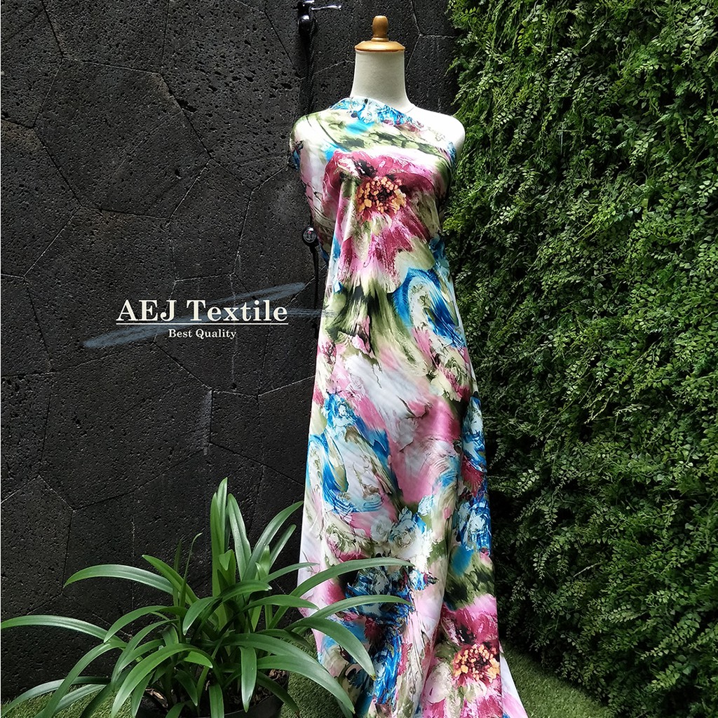 Jual kain gamis bahan silky polyseter meteran (49879) | Shopee Indonesia