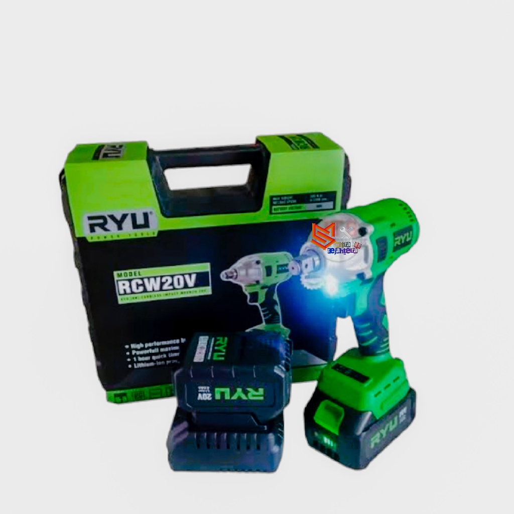 Jual ORIGINAL!! TEKIRO RYU RCW 20 Volt Bor Cordless Impact Wrench Bor ...