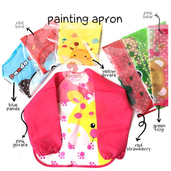 Jual Zuccaqu Painting Apron | Peralatan Melukis 2in1 untuk Baby Bib ...