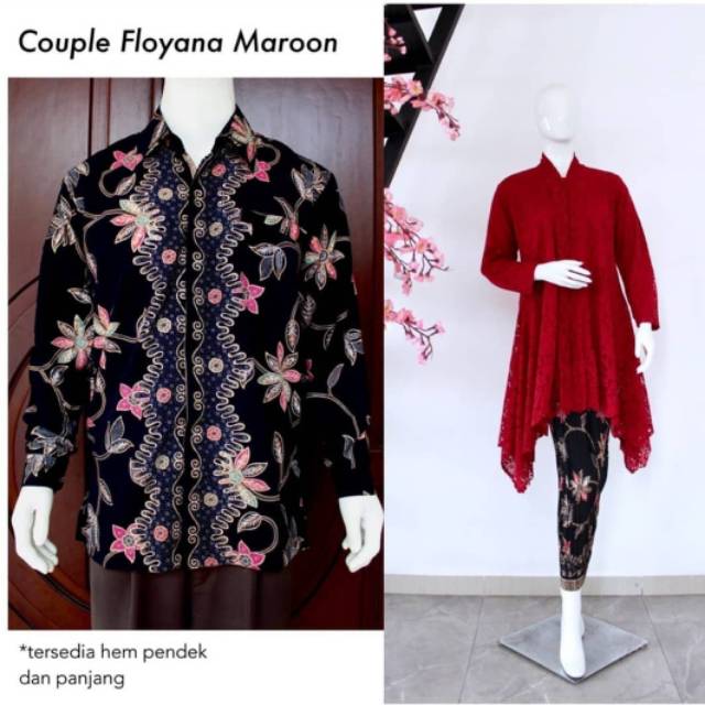 Jual Couple kebaya modern tunik brokat floyana / kebaya wisuda / kebaya ...