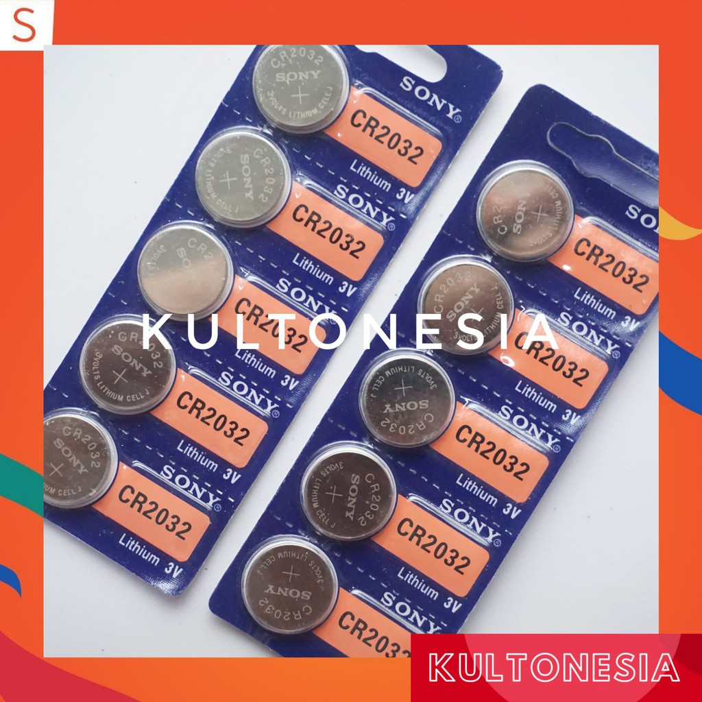 Jual BATERAI SONY CR2032 Lithium 3V BATERAI 2032 Kancing Remote ...