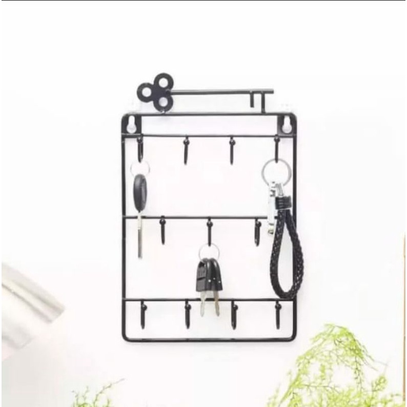 Jual RAK GANTUNGAN KUNCI / TOPI TEMPEL DINDING MINIMALIS | Shopee Indonesia