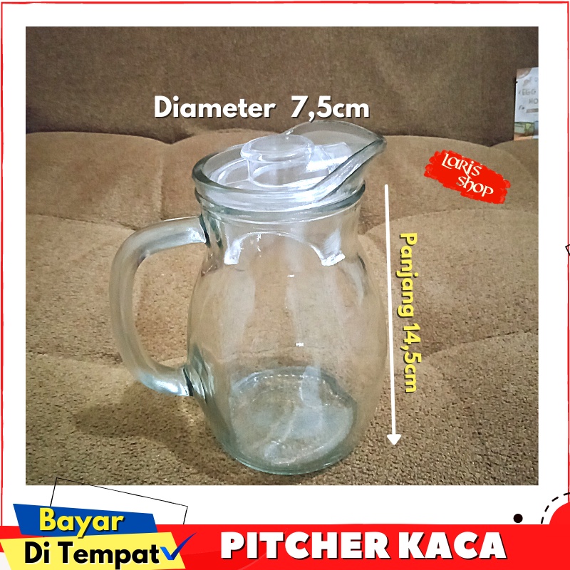 Jual Pitcher Gelas Kaca Beling Dan Tutup 500ML Kedaung | Shopee Indonesia