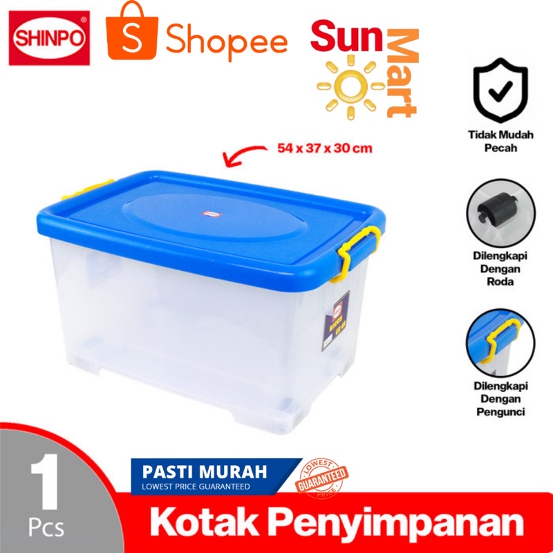 Jual SHINPO Kontainer Plastik Dengan Roda Ricco SPO-SIP-112-CB-45 ...