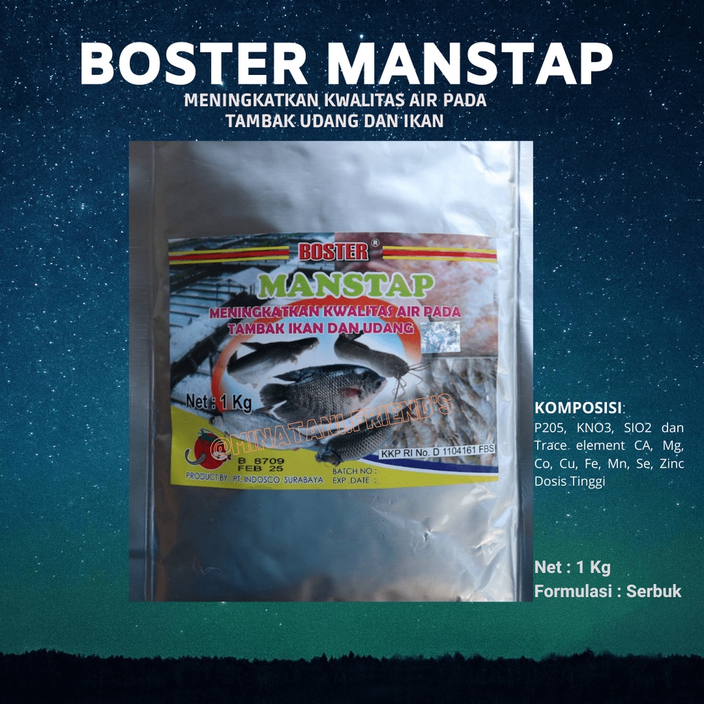 Jual BOSTER MANSTAP 1 Kg / Meningkatkan Kualitas Air Pada Tambak Ikan ...