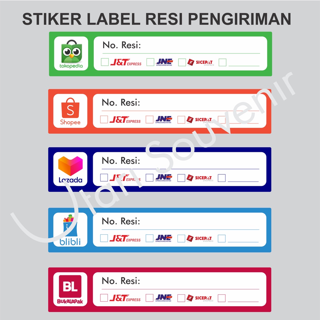 Jual Stiker Label Sticker Nomor Resi Pengiriman Marketpalace Online ...