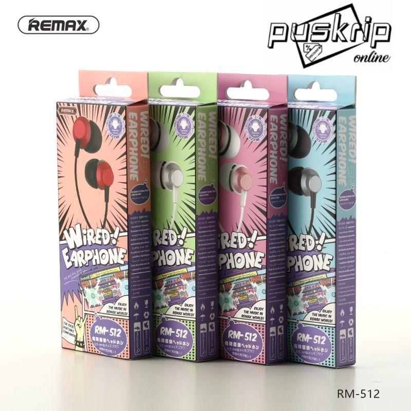 Jual EARPHONE / HANDSFREE / HF REMAX METAL RM512 / HEADSET WIRED REMAX METAL RM-512 BASS ...