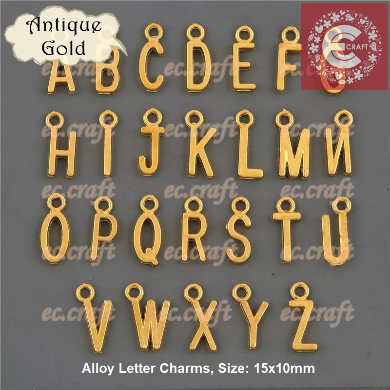 Jual (HURUF A - Z) INISIAL HURUF GANTUNG CHARM BAHAN AKSESORIS | Shopee ...