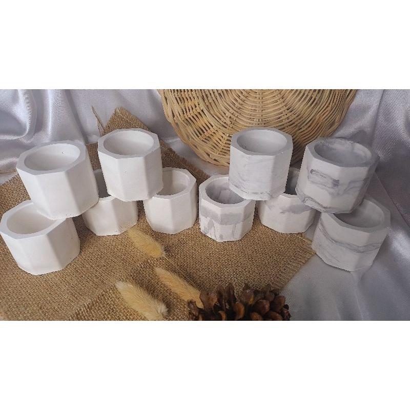 Jual Pot kaktus skulen/ tempat lilin mini/ pot semen mini (BACA ...