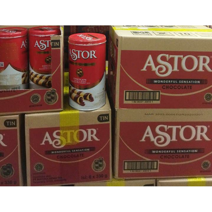 Jual ASTOR WAFER STICK ROLL COKLAT 330GR KALENG @6kaleng /dus | Shopee ...