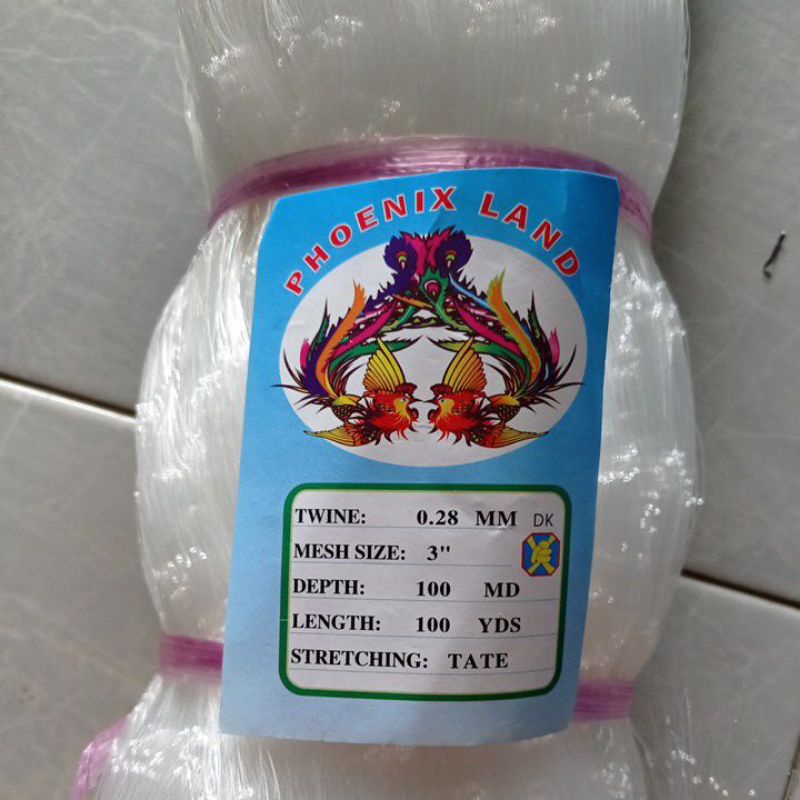 Jual Jaring ikan 3 inchi 0.28 100md/100yds tate pukat ikan jaring ikan senar | Shopee Indonesia