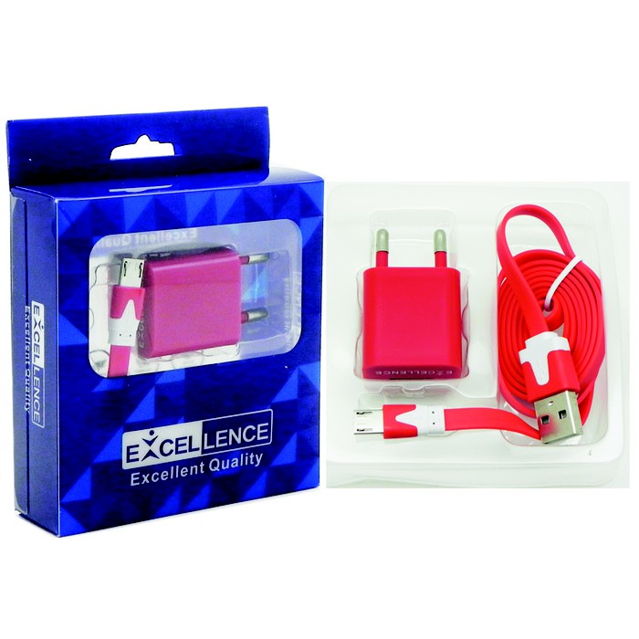 Jual Excellence Colorful Charger with micro usb cable (ATCMCUWRE ...