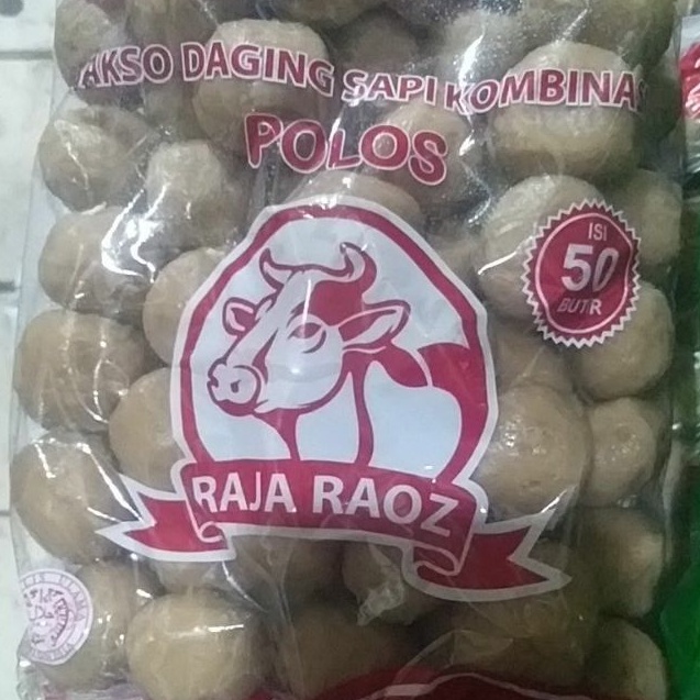 Jual RAJA RAOS bakso daging sapi kombinasi polos 500gr isi 50pcs | Shopee Indonesia