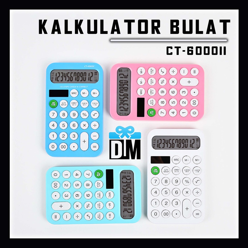 Jual Kalkulator Bulat Dekstop Round Calculator Minimalis Aesthetic ...