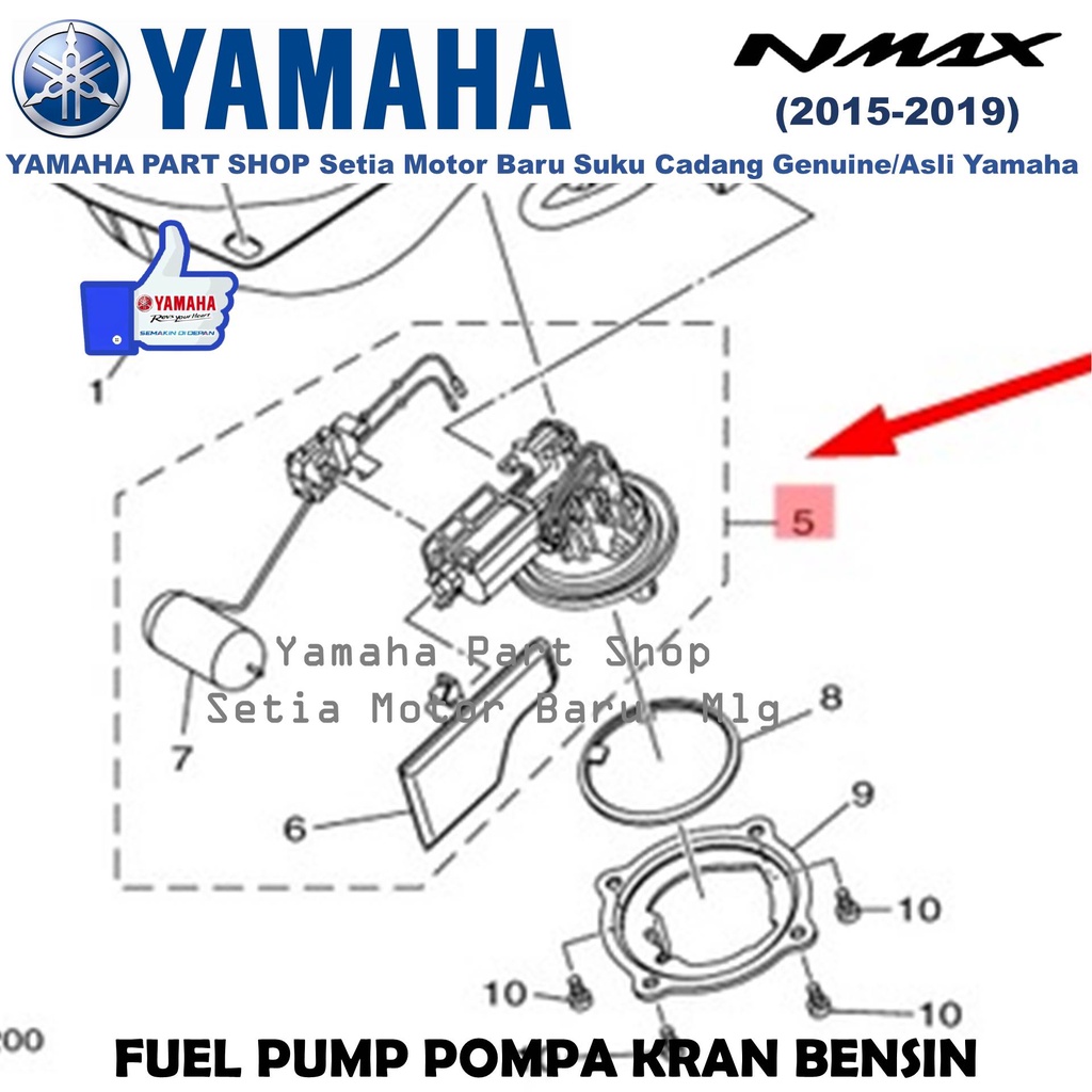 Jual Fuelpump Fuel Pump Pompa Kran Bensin Nmax N Max Old 2015-2019 Asli ...