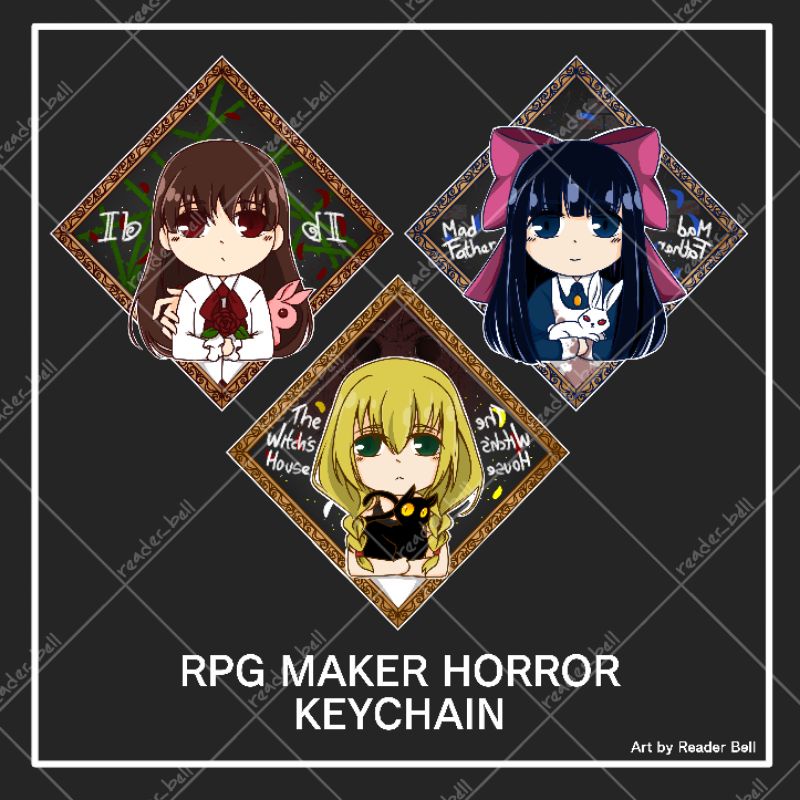 Jual Fanmerch - "RPG Maker Horror Games" Keychain - Ib, Aya Mad Father ...