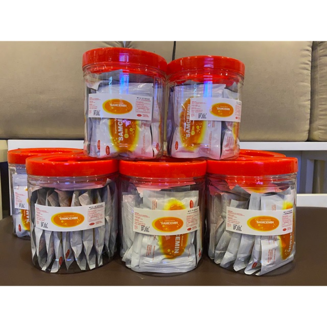 Jual Samcemin Vitamin C salut gula 100mg, 1 Toples isi 15 sachet @100 ...