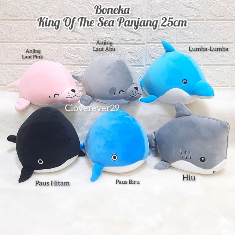 Jual Boneka king of the sea 13 inch / 25cm / Boneka ikan Paus Hiu Lumba ...