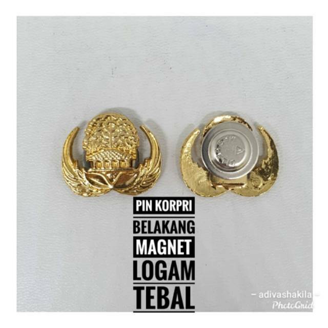 Jual LENCANA PIN PNS KORPRI BELAKANG MAGNET | Shopee Indonesia