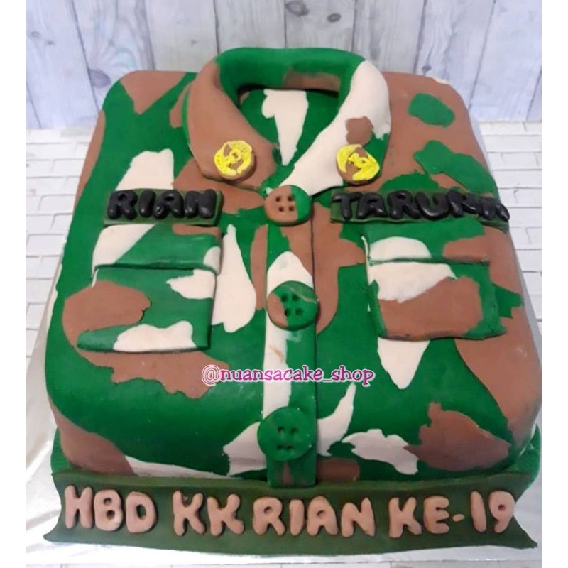 Jual KUE ULANG TAHUN CUSTOM /KUE ULANG TAHUN TEMA TNI / KUE TART / CAKE ...