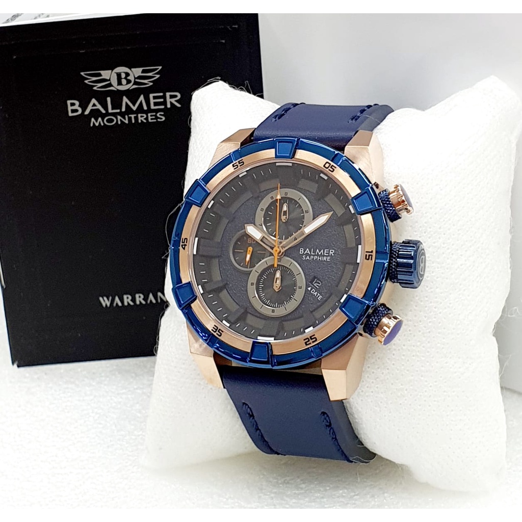 Jual Jam Tangan Pria Original Balmer 8158 Chronograph Strap Kulit ...