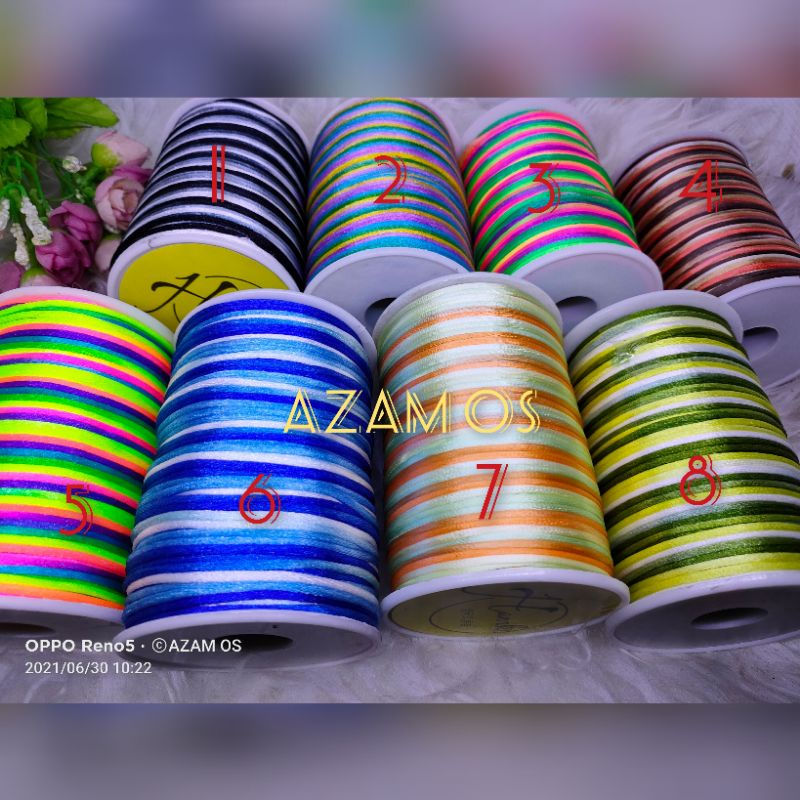 Jual Tali satin rainbow 2mm | Shopee Indonesia